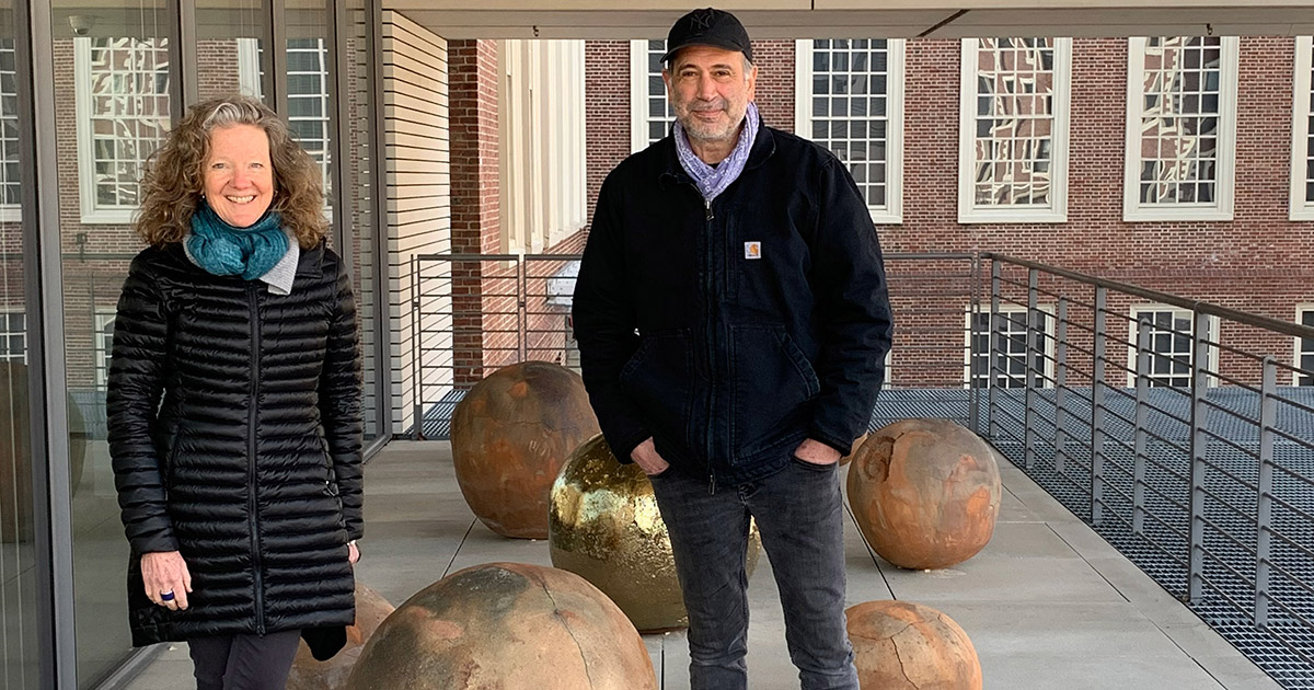 Bosco Sodi’s spheres land on Harvard Art Museums’ terrace — Harvard Gazette